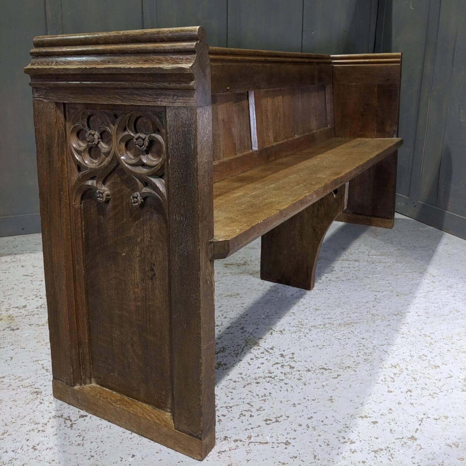 Victorian Oak Gothic End Church Chapel Pews (SOLD) - Antique Church ...