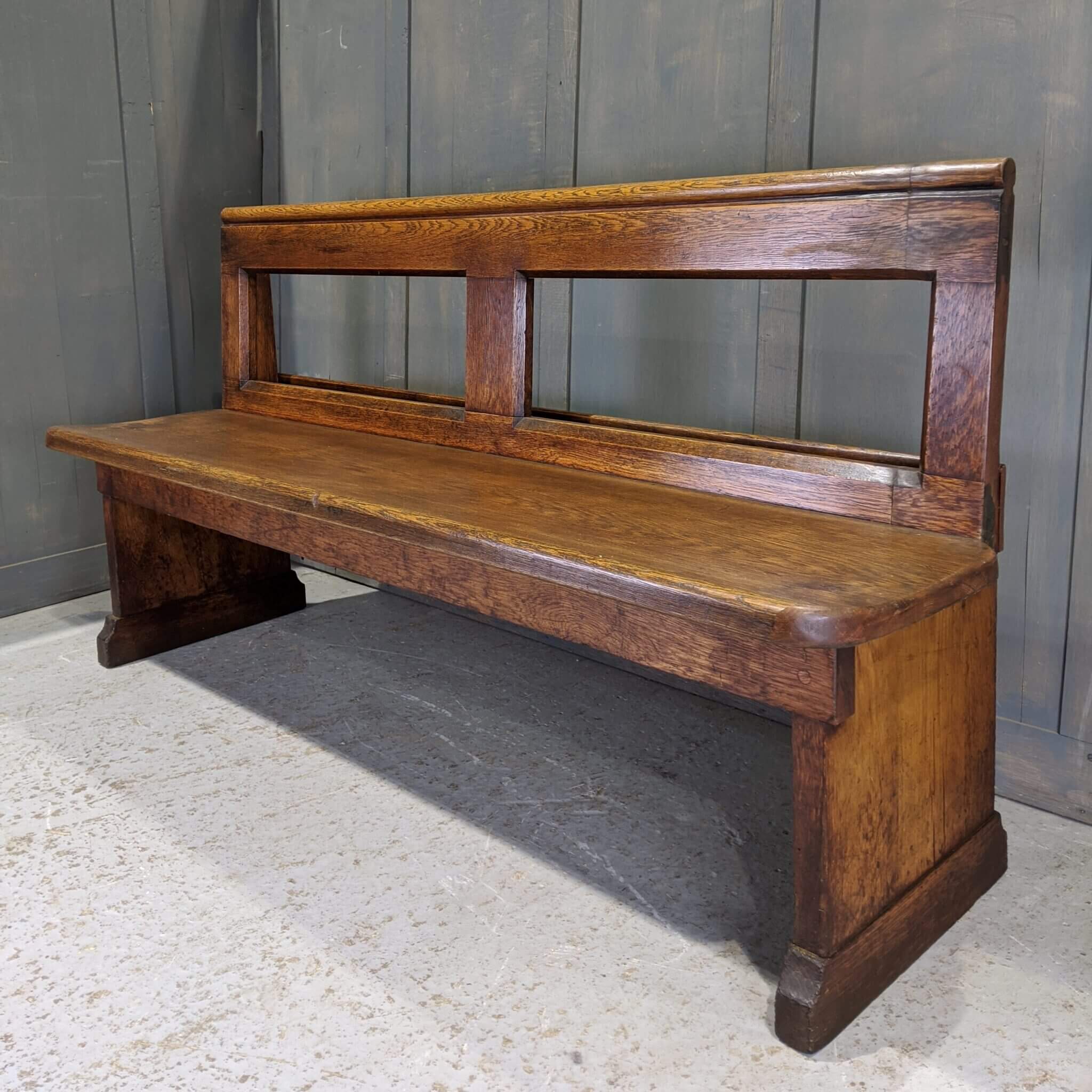 Antique Open Back Church Bench from St Philip the Apostle, North London ...