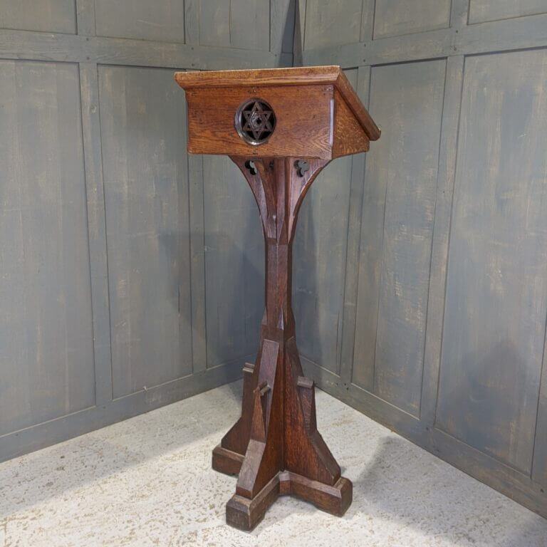 Fine Oak Antique Victorian 1872 Pedestal Church Lectern (SOLD ...