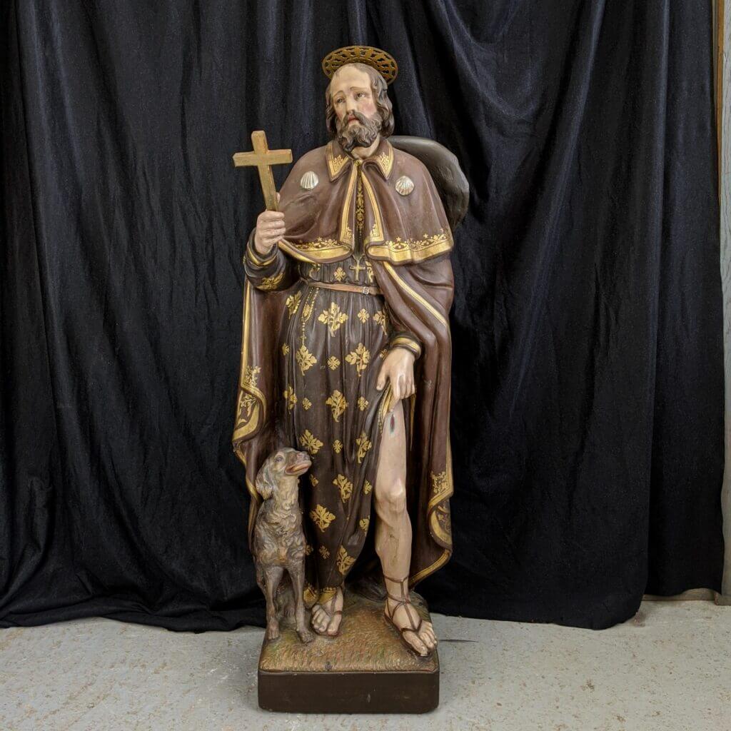 Best Ever Saint Roc with Dog Statue from the Maricolen Convent in ...
