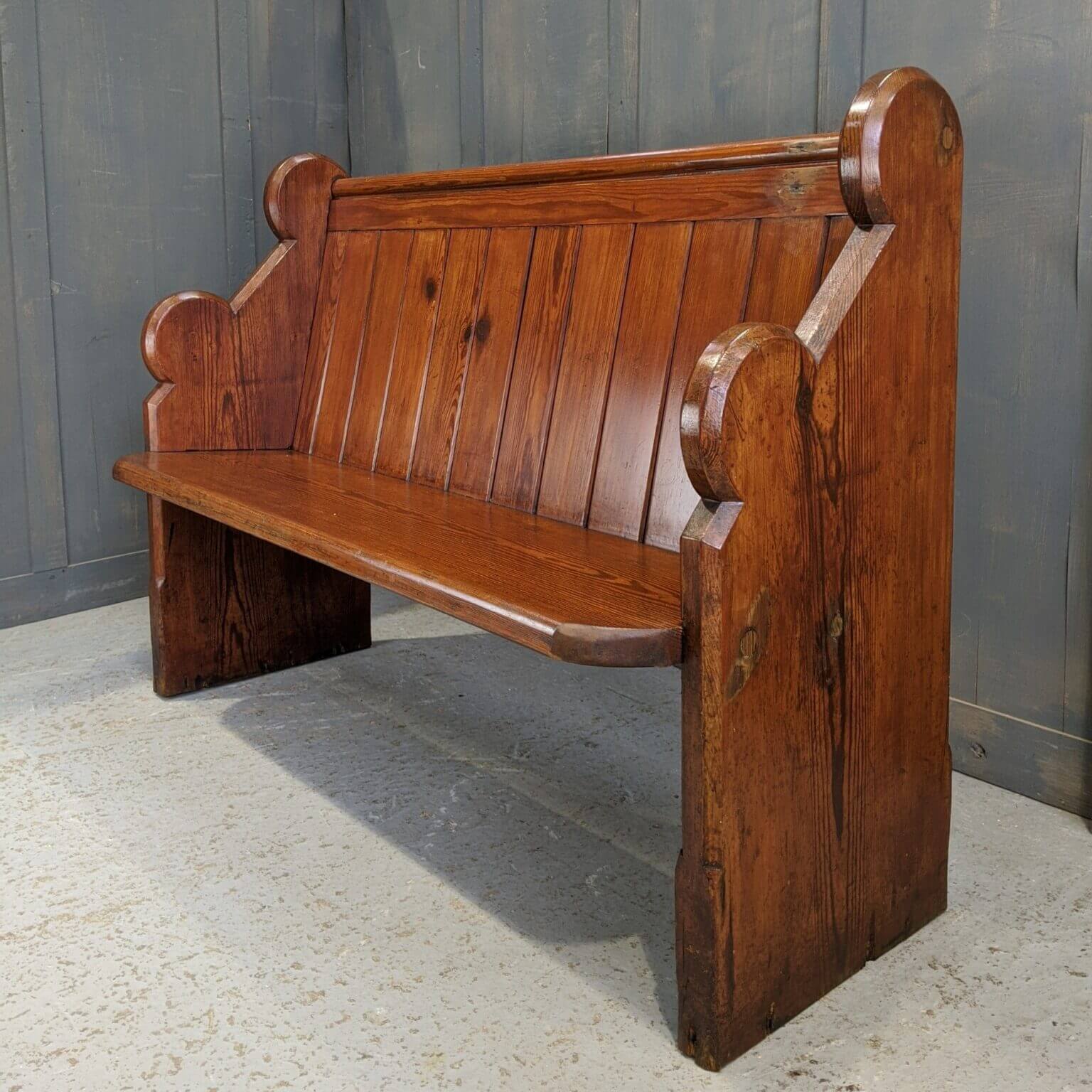 Slough Victorian Pitch Pine Antique Church Chapel Pew (SOLD) - Antique ...