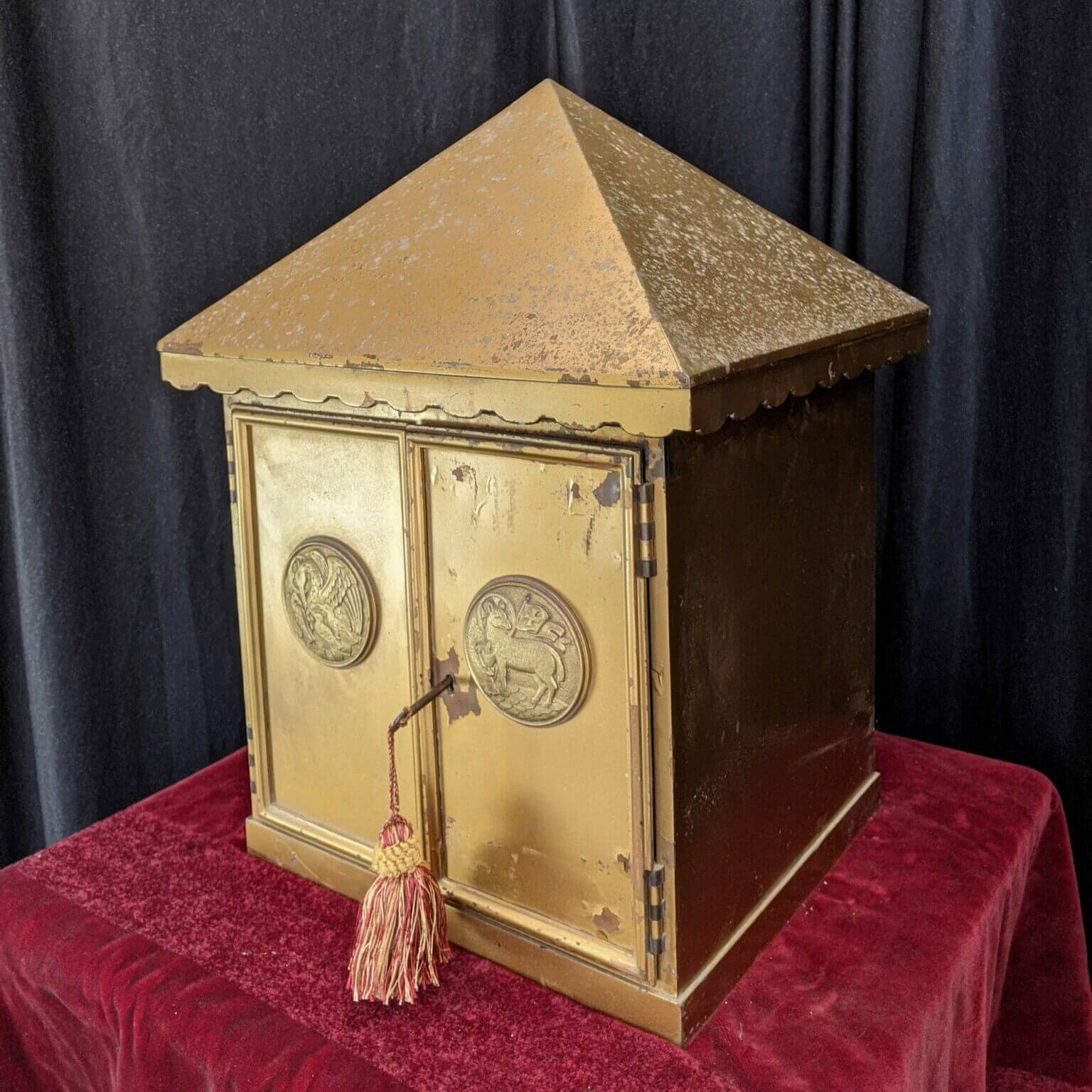 Brass and Steel Tabernacle with Pelican and Lamb (SOLD) - Antique ...