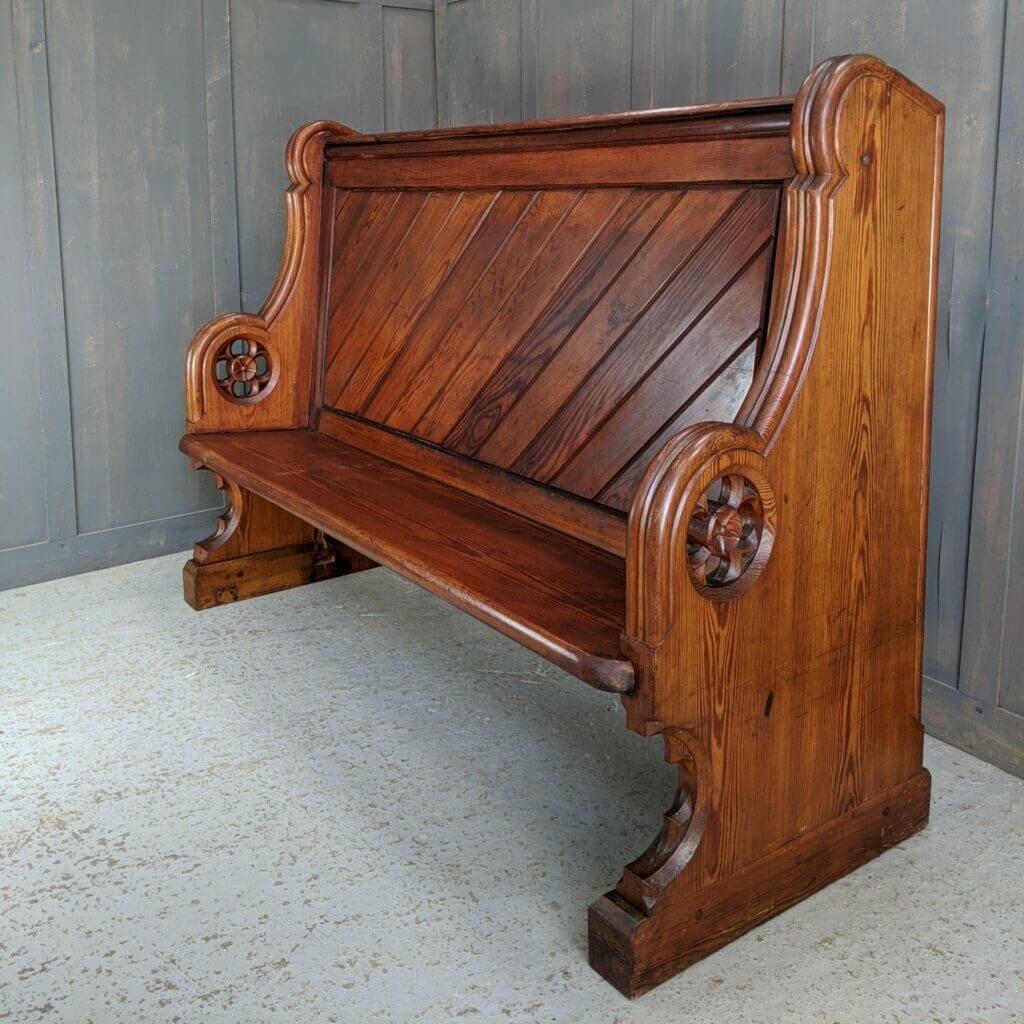 St Barnabas, Surrey Large Victorian High Back Church Choir Pew Bench ...