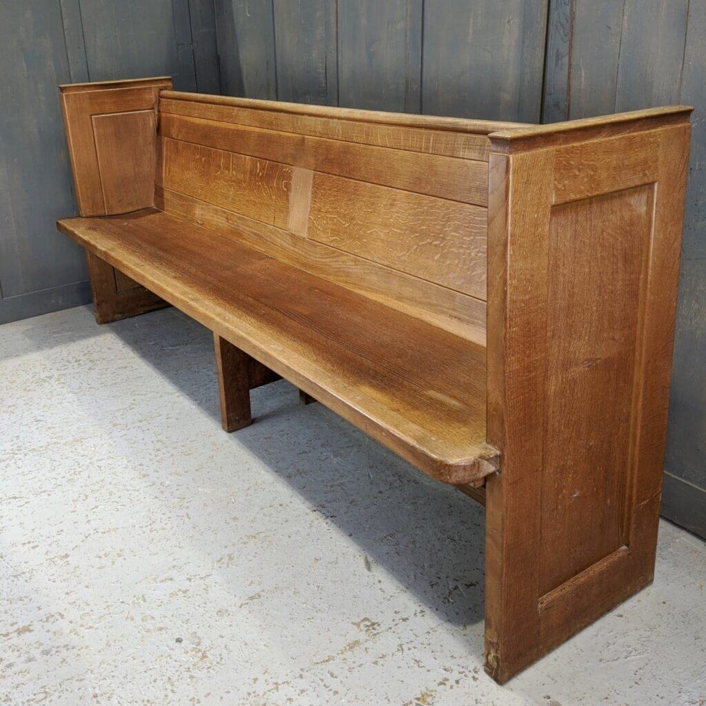 Heavy Solid Oak 1950's Church Chapel Pews Benches from a large Woking ...