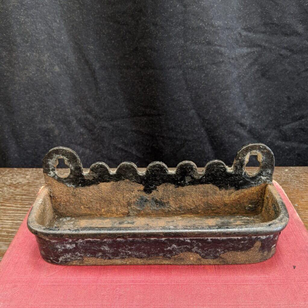 Antique Castellated Iron Drip Trays (SOLD) - Antique Church Furnishings Antique Castellated Iron Drip Trays (SOLD) - Antique Church Furnishings