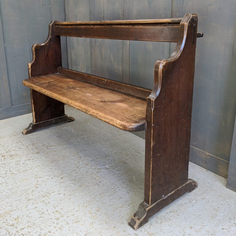 Mid Victorian Antique Simple Open Back Church Bench Pew (SOLD ...