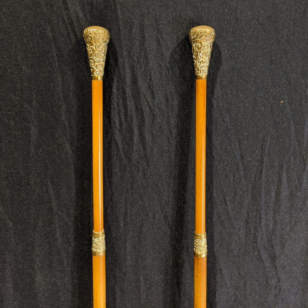 Highly Unusual Pair of Warden's Staves from a Private Chapel (SOLD) - Antique Church Furnishings