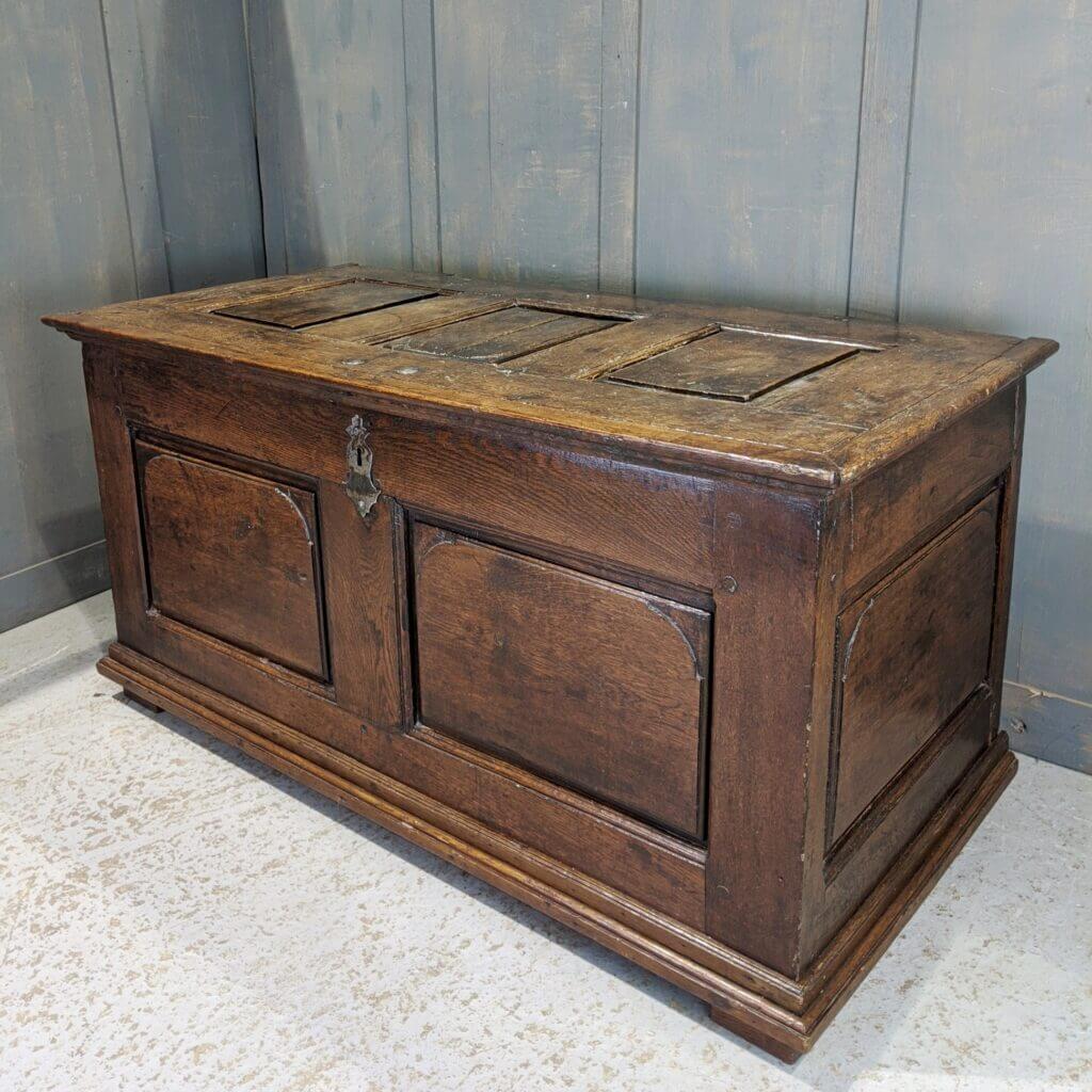 18th Century Early Georgian Antique Panelled Coffer Mule Chest Kist ...