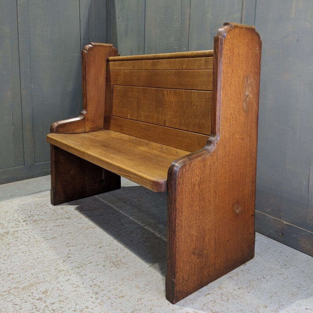 Tall Ended Solid Oak Vintage Church Chapel Pew Benches from Bristol ...