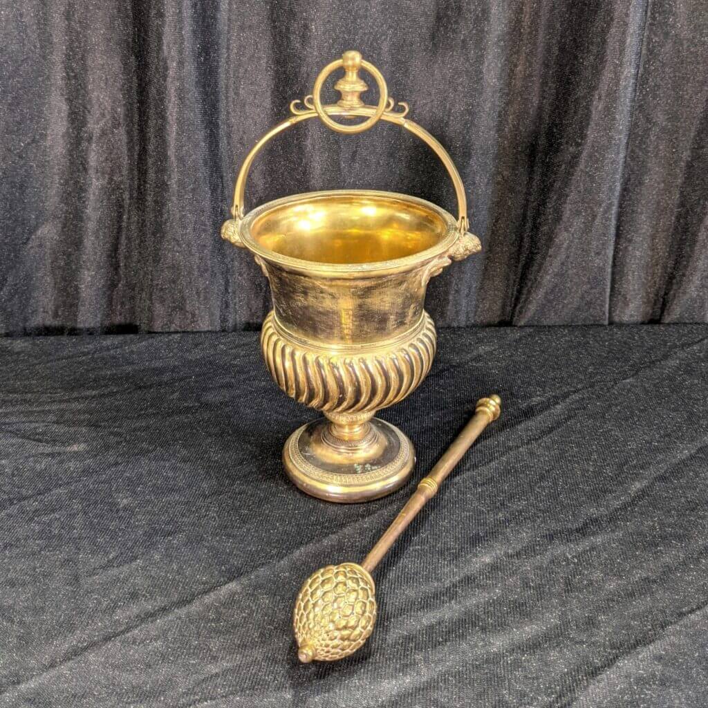 Very High Quality Ex Bishop Holy Water Vat with Aspergillum (SOLD ...