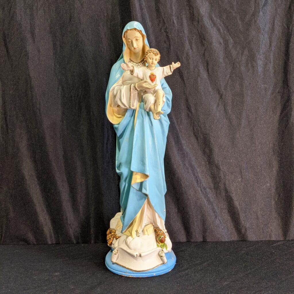 Larger Size Antique Rochdale Convent Religious Statue St Joseph & Child