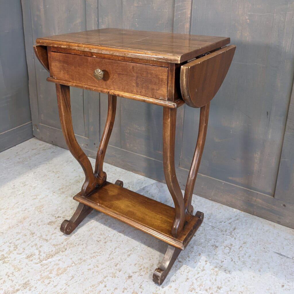 Unusual Small Vintage Drop Leaf Work Table (SOLD) - Antique Church ...