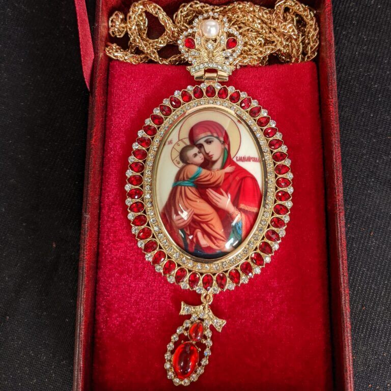 Russian Orthodox Church Priest's Madonna Our Lady Icon Medal Pendant ...