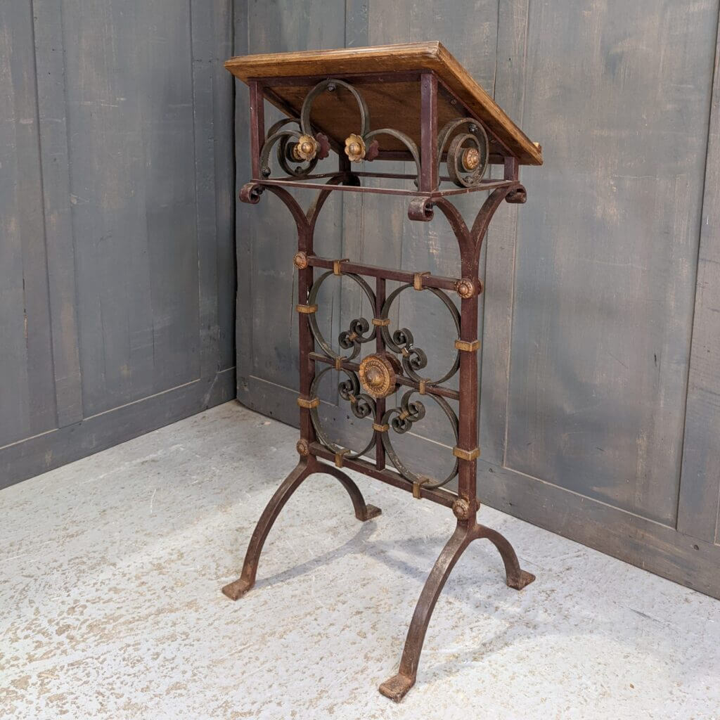 Low Ornate Ironwork Victorian Church Reading Desk Lectern Ambo (SOLD ...