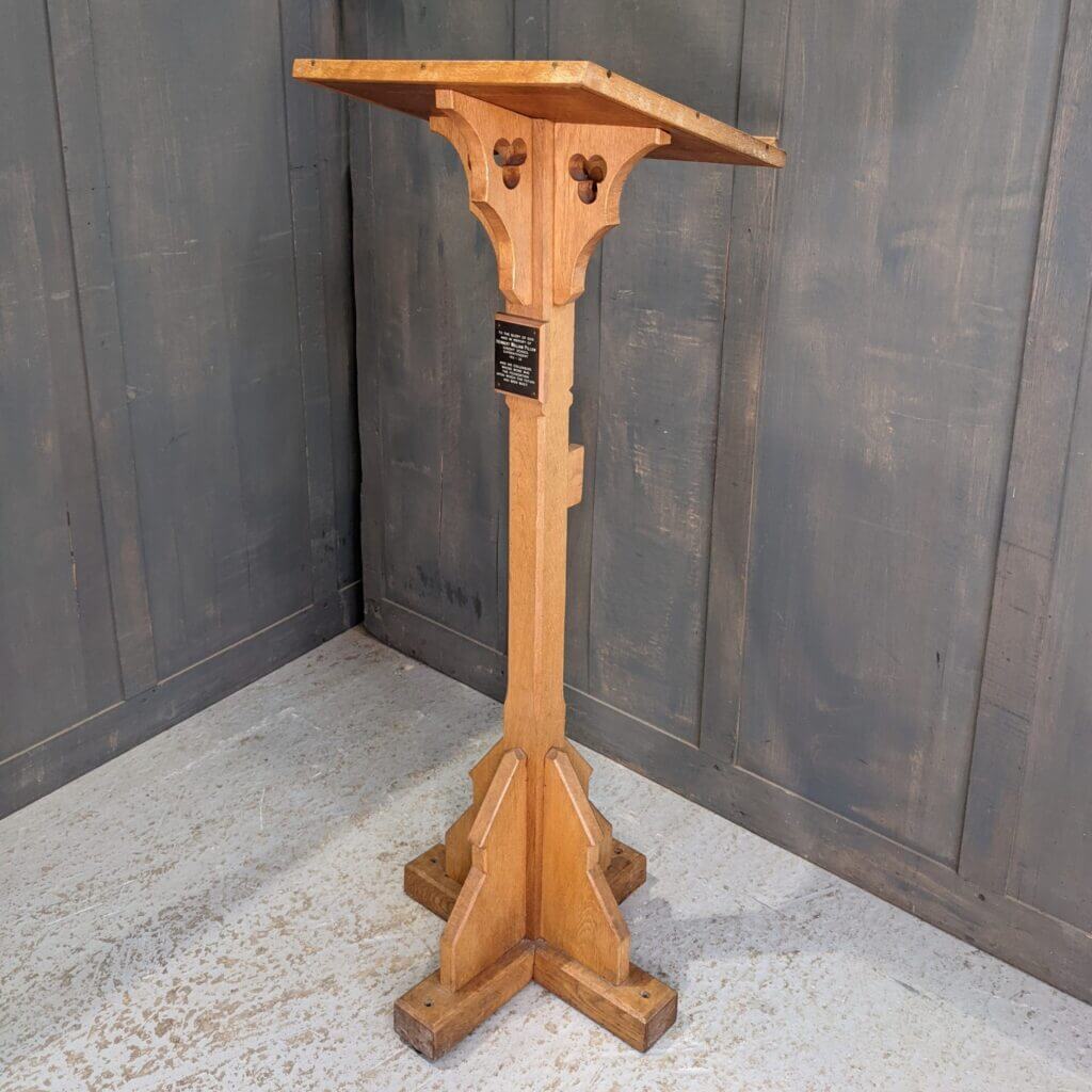 Classic Styled Oak Pedestal Church Lectern from Bandon Hill Methodist ...