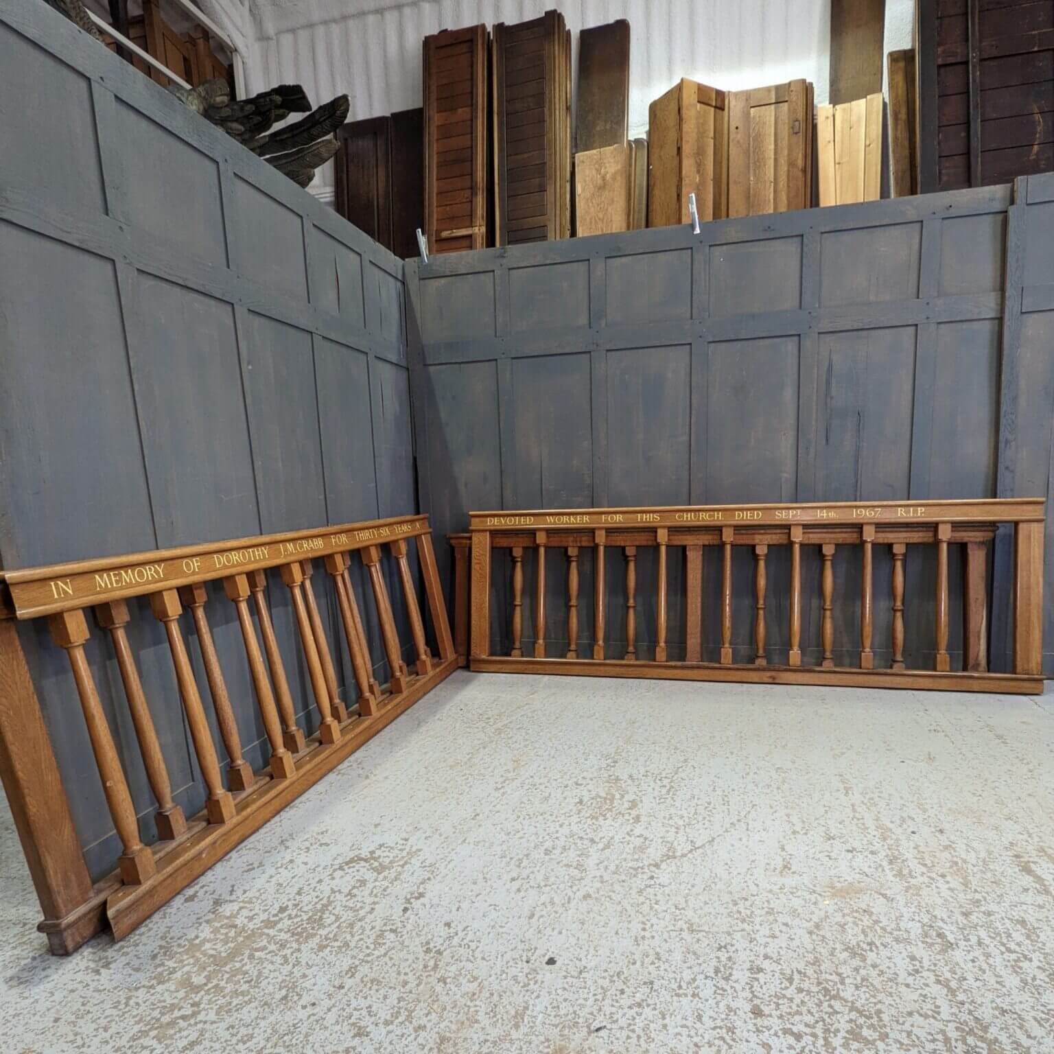 Harlequin Set of Four Oak Altar Church Railings 1960's Vintage (SOLD ...