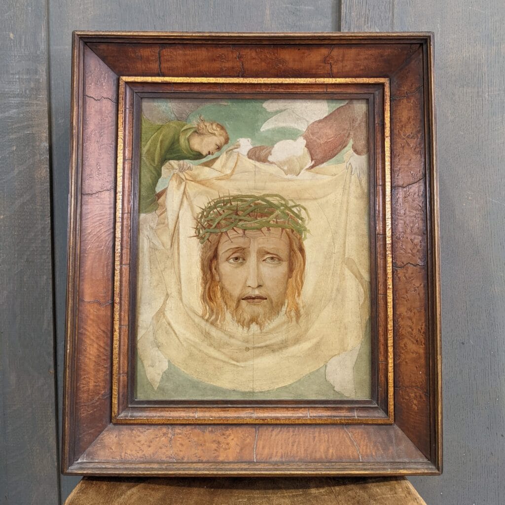 Exquisite Victorian Oil Painting 'Saint Veronica's Veil Supported by ...