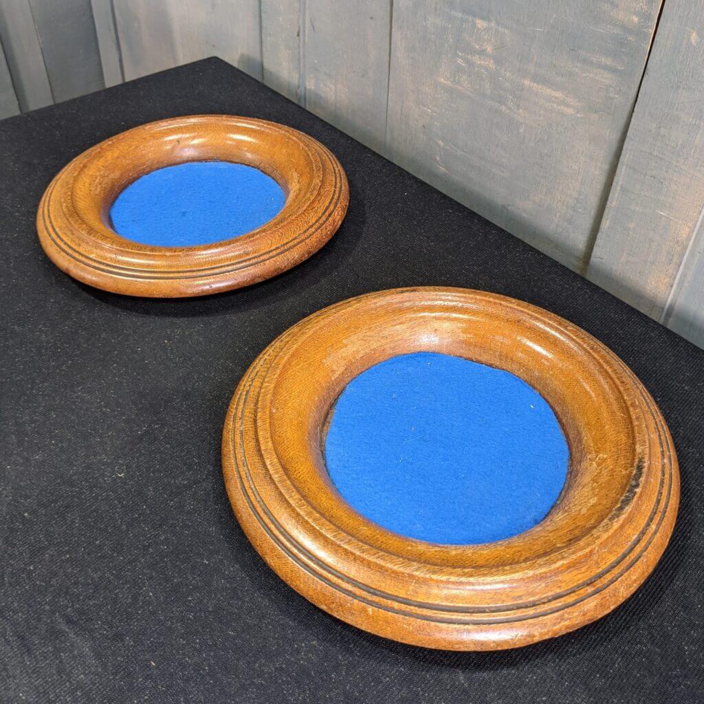 Turned Oak 1930's Vintage Church Collection Plates from Bournemouth ...