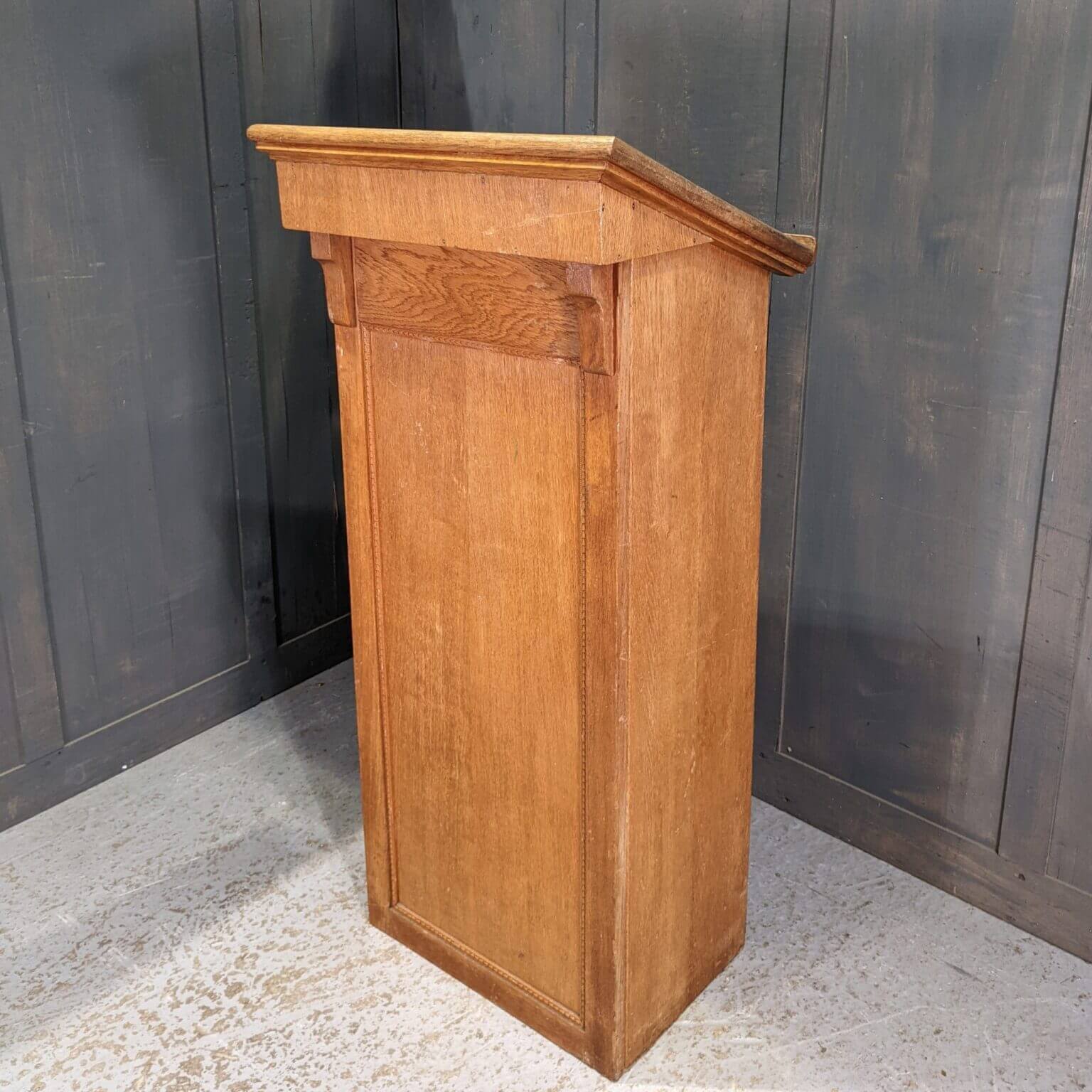 Modern 1960's Vintage Plain Oak Reading Desk Church Lectern Ambo (SOLD ...