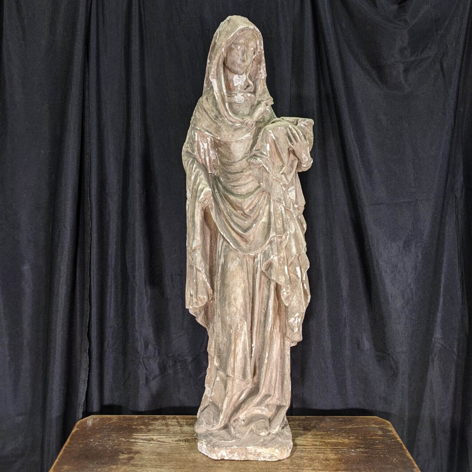 Large Damaged Antique Plaster Religious Statue of Madonna (SOLD ...