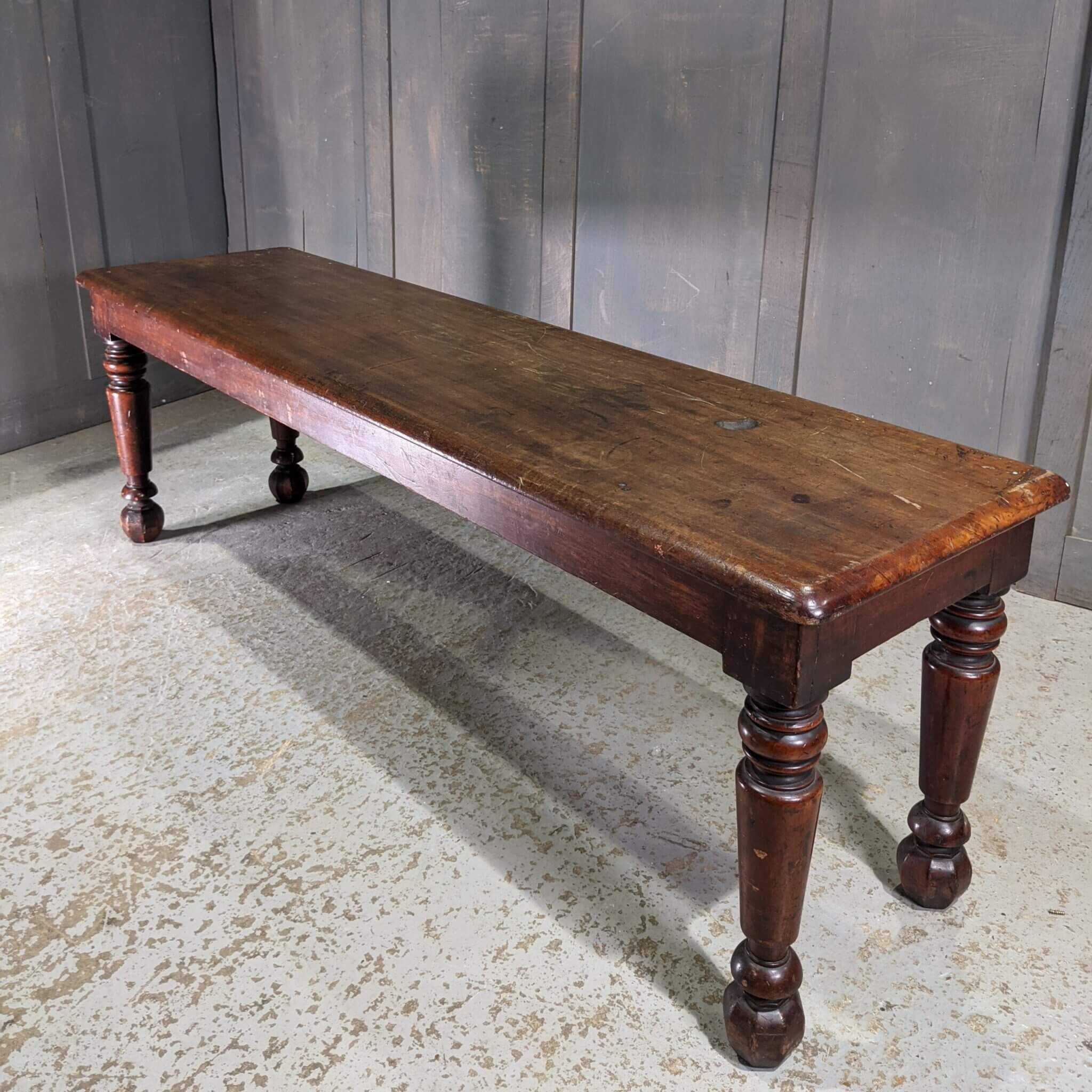 Beautiful Victorian Mahogany Choir Bench with Turned Legs (SOLD ...