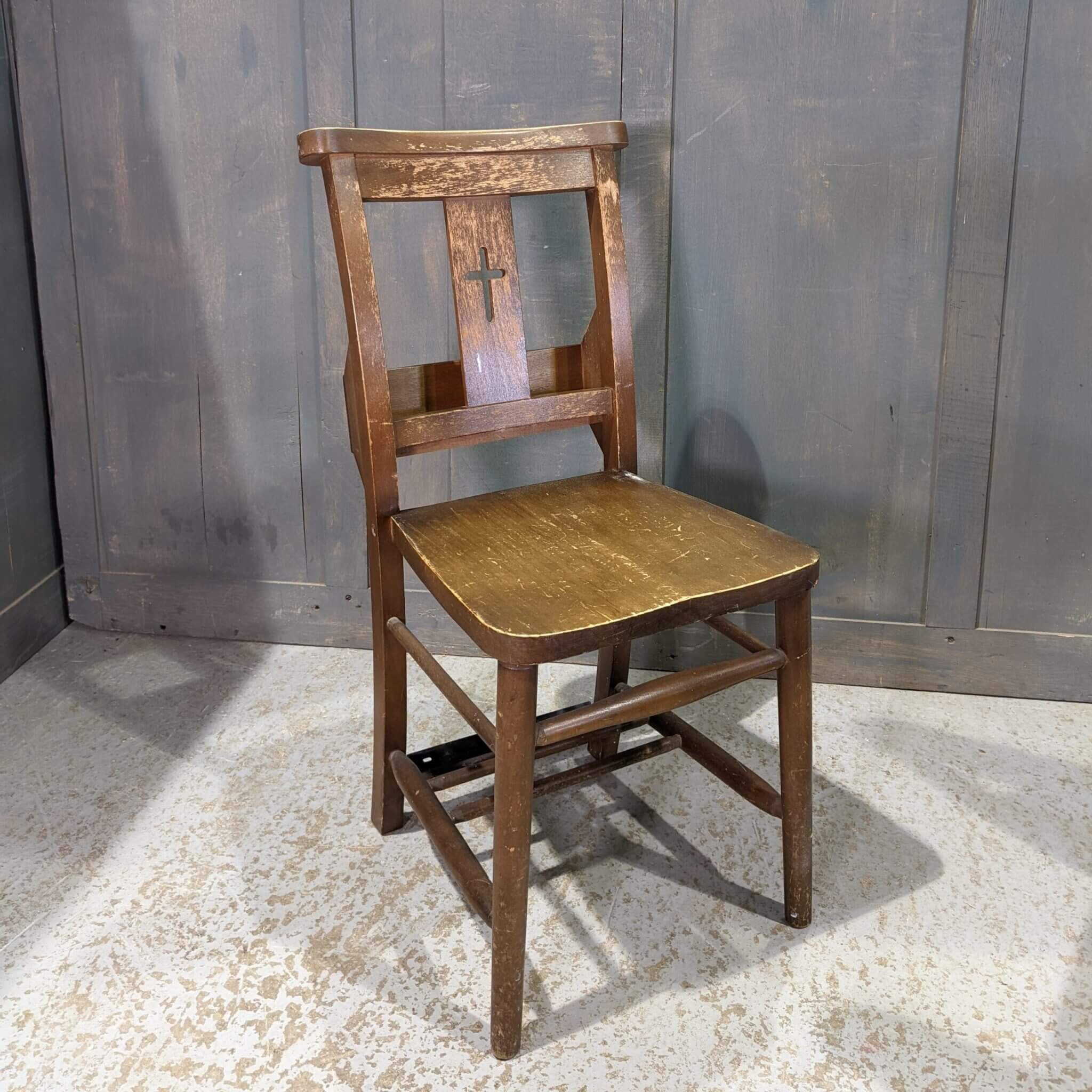 Bourton-on-the Water 1960's Vintage Catholic Cross Church Chapel Chairs ...