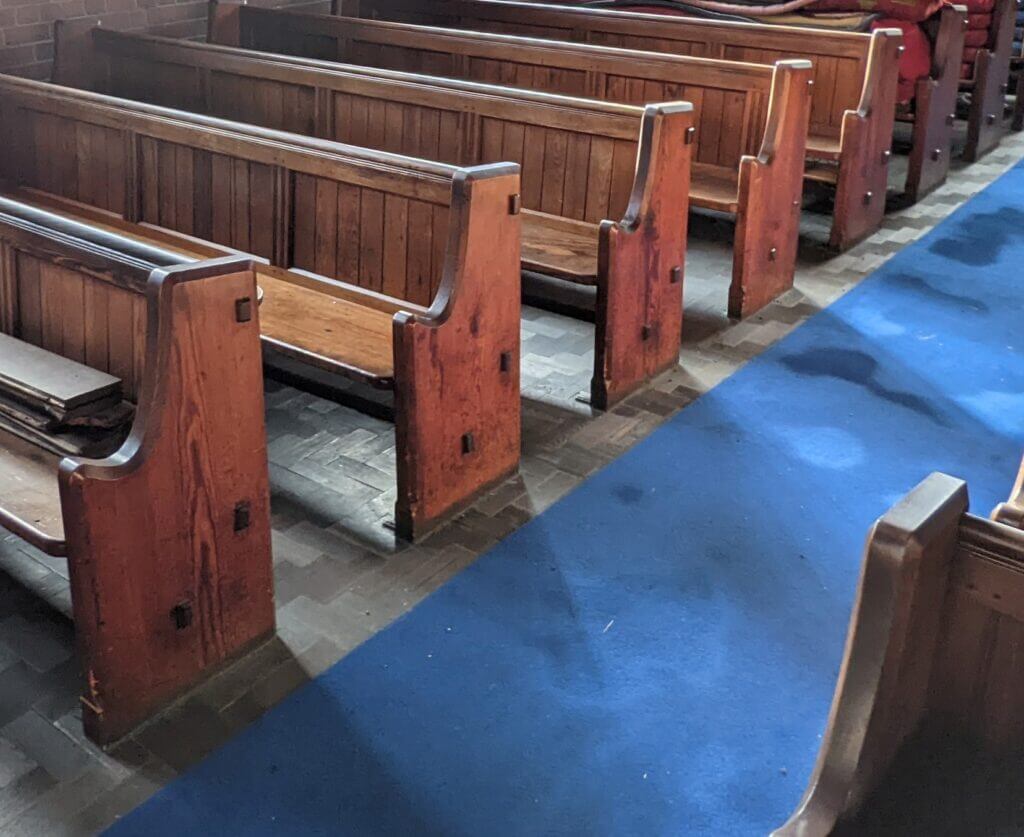 Very Heavy Late 19th Century Pitch Pine Church Chapel Pews from St ...