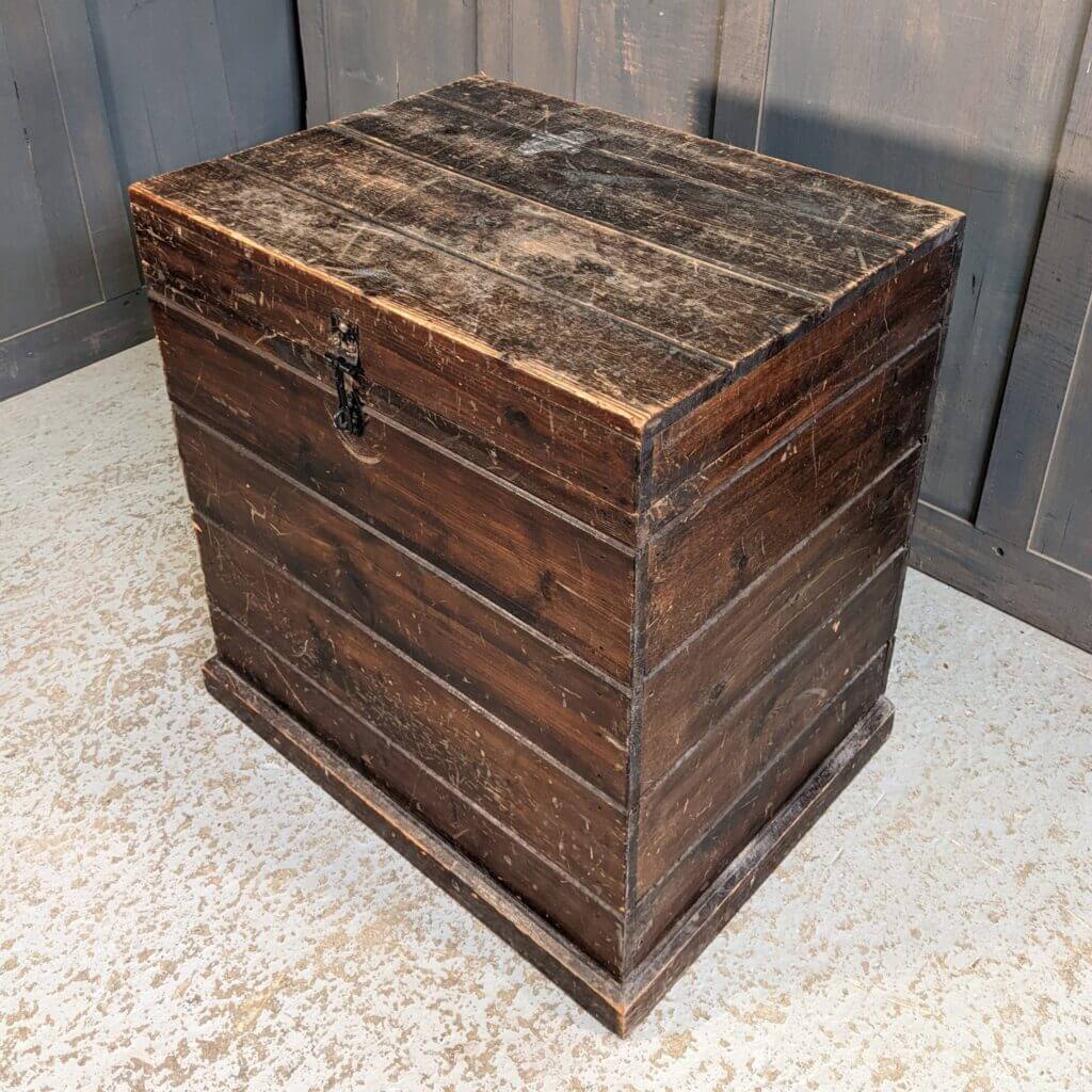 Simple Vintage Pine Chest Music Storage Box (SOLD) - Antique Church ...