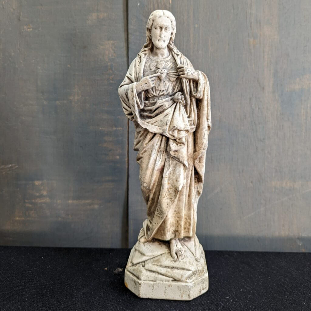 Small Vintage Religious Statue of Christ the Sacred Heart from Ireland ...