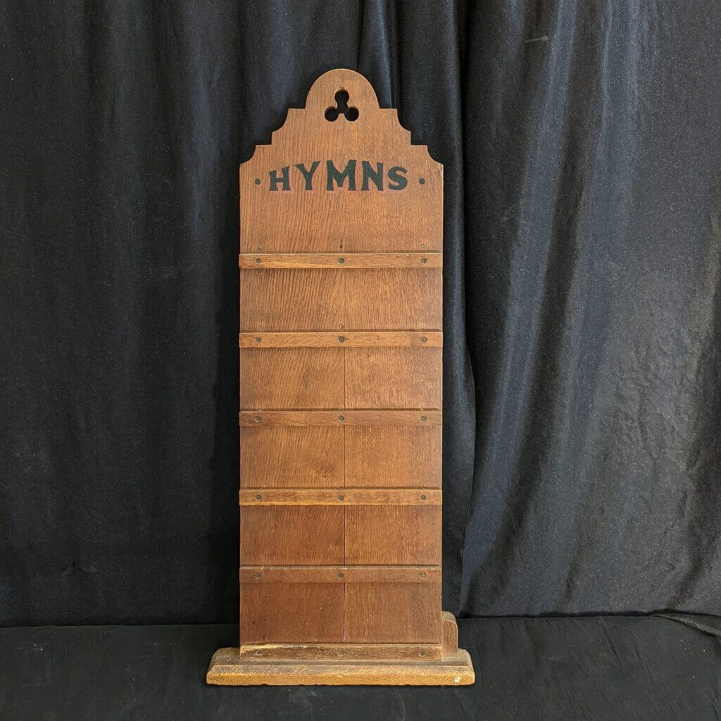 Antique Oak Five Hymn Hymn Board from Original Epsom URC Church (SOLD ...