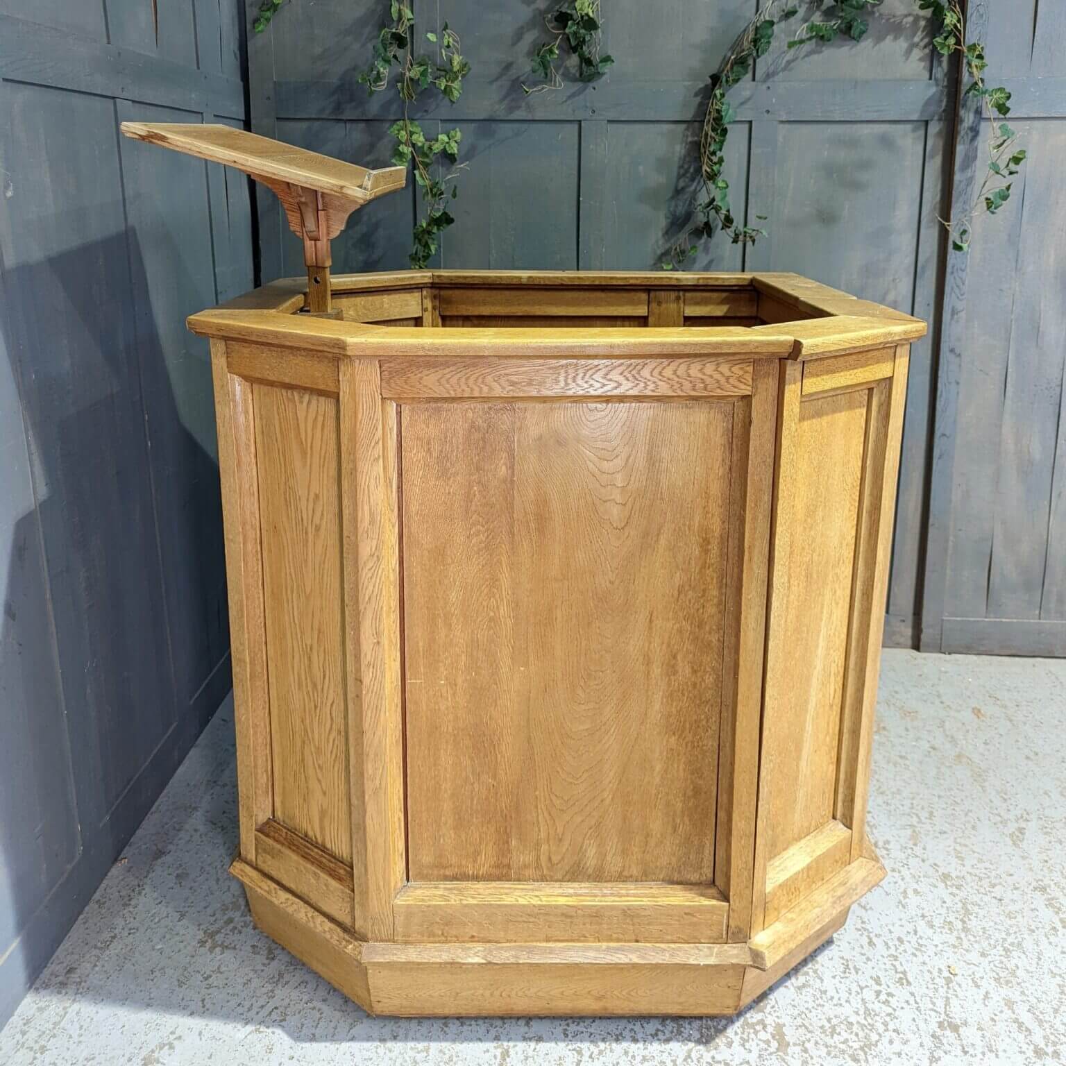 Plain Solid Oak 1950's Vintage Mid Century Church Pulpit (SOLD ...