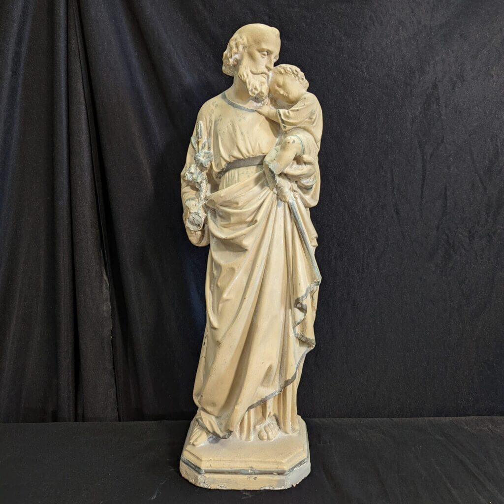Medium to Large Antique Irish Religious Statue of St Joseph & Child ...
