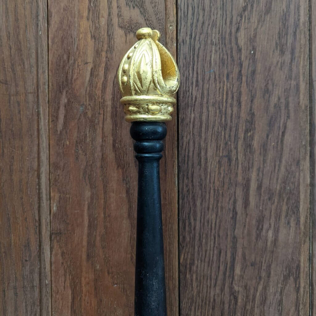 Short Wooden Bishops Stave Staff with Gold Mitre (SOLD) - Antique ...