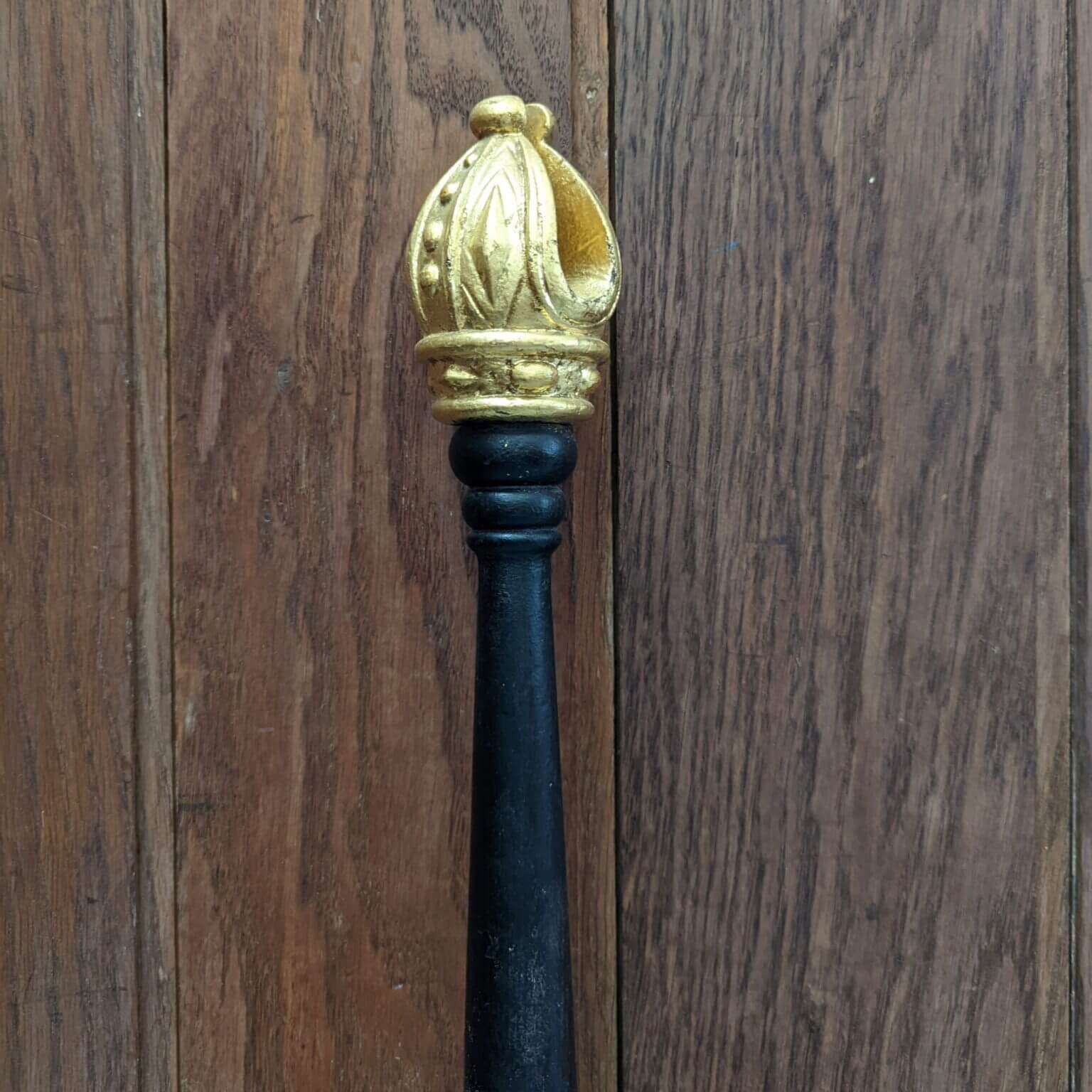 Short Wooden Bishops Stave Staff with Gold Mitre (SOLD) - Antique ...