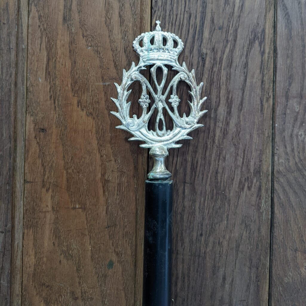 Short Bishops Staff with Plated Marian Symbol Topped by Crown (SOLD ...