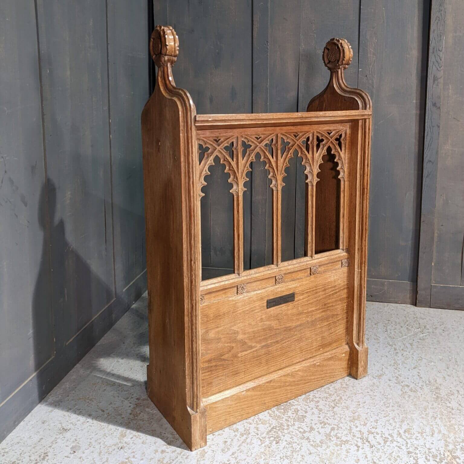 Vintage Carved Oak Gothic Litany Reading Desk from The Fisherman's ...