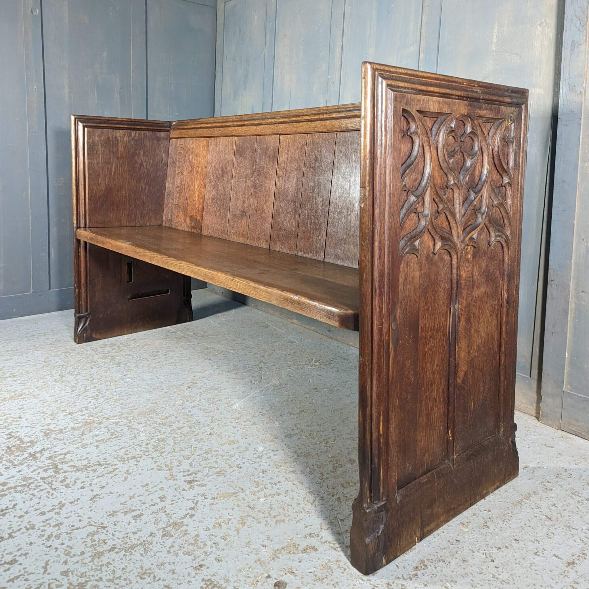 Top Quality Gilbert Scott Designed 1860's Oak Carved Gothic Church Pews ...