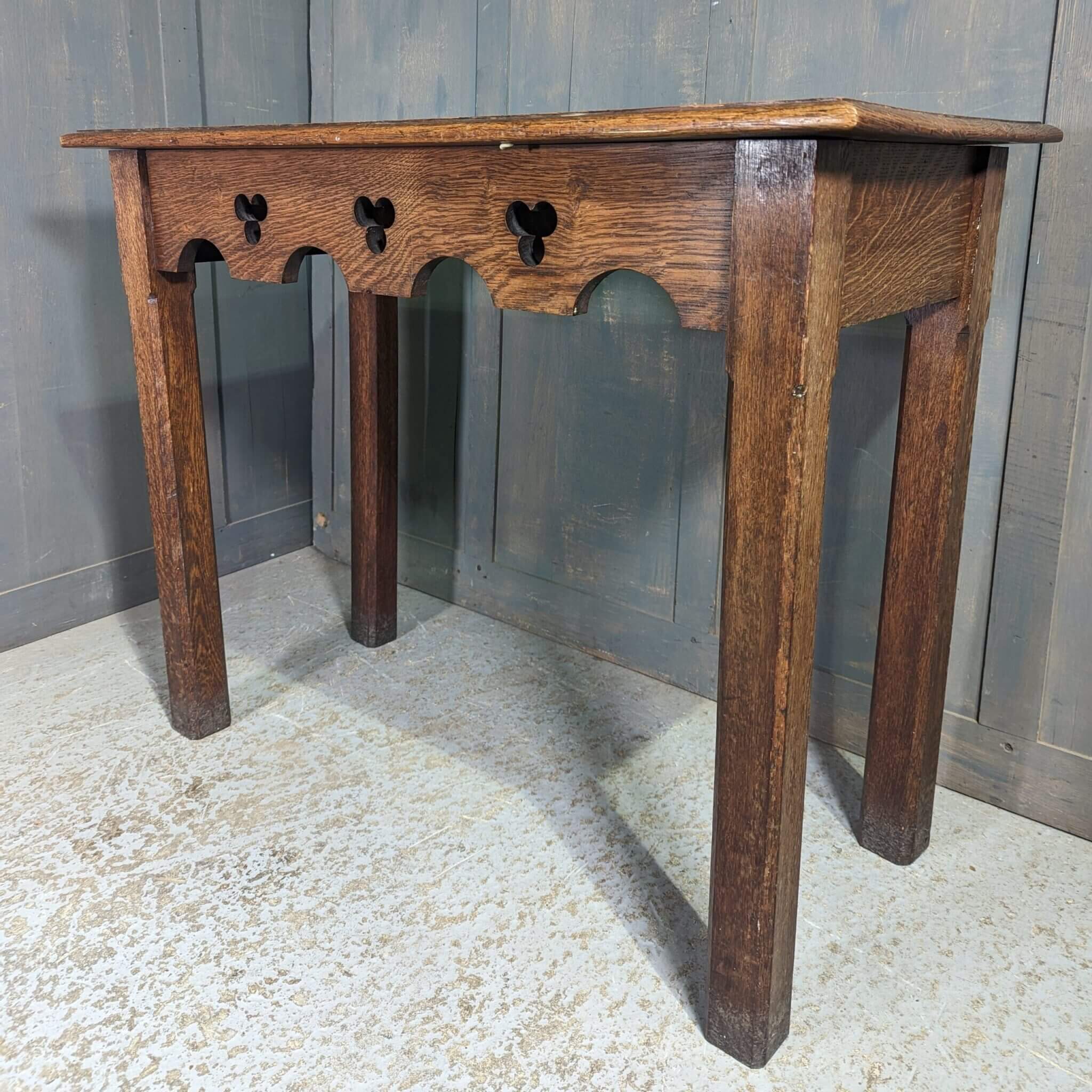 Simple Gothic Vintage Oak Credence Table Hall Table (SOLD) - Antique ...