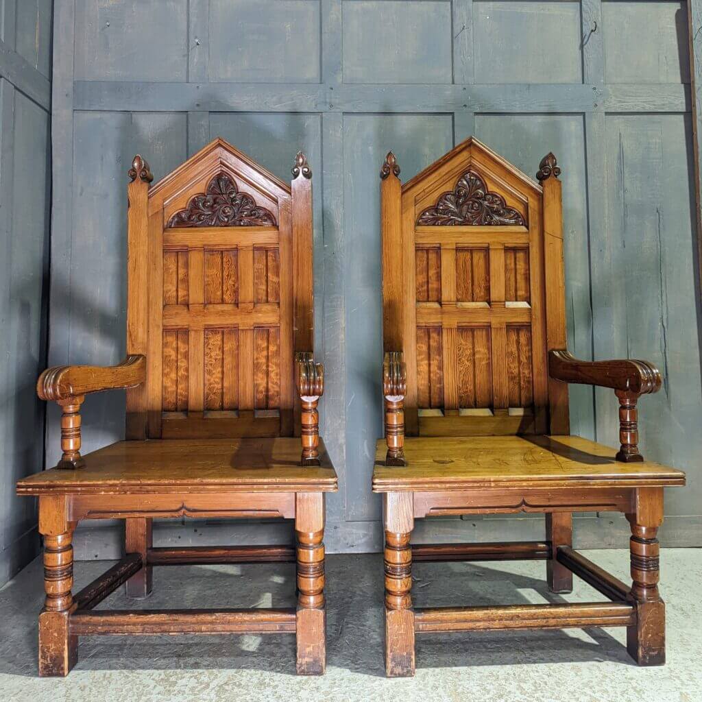 Grand Victorian Church Ministers Throne Chairs from Sparkhill Methodist ...