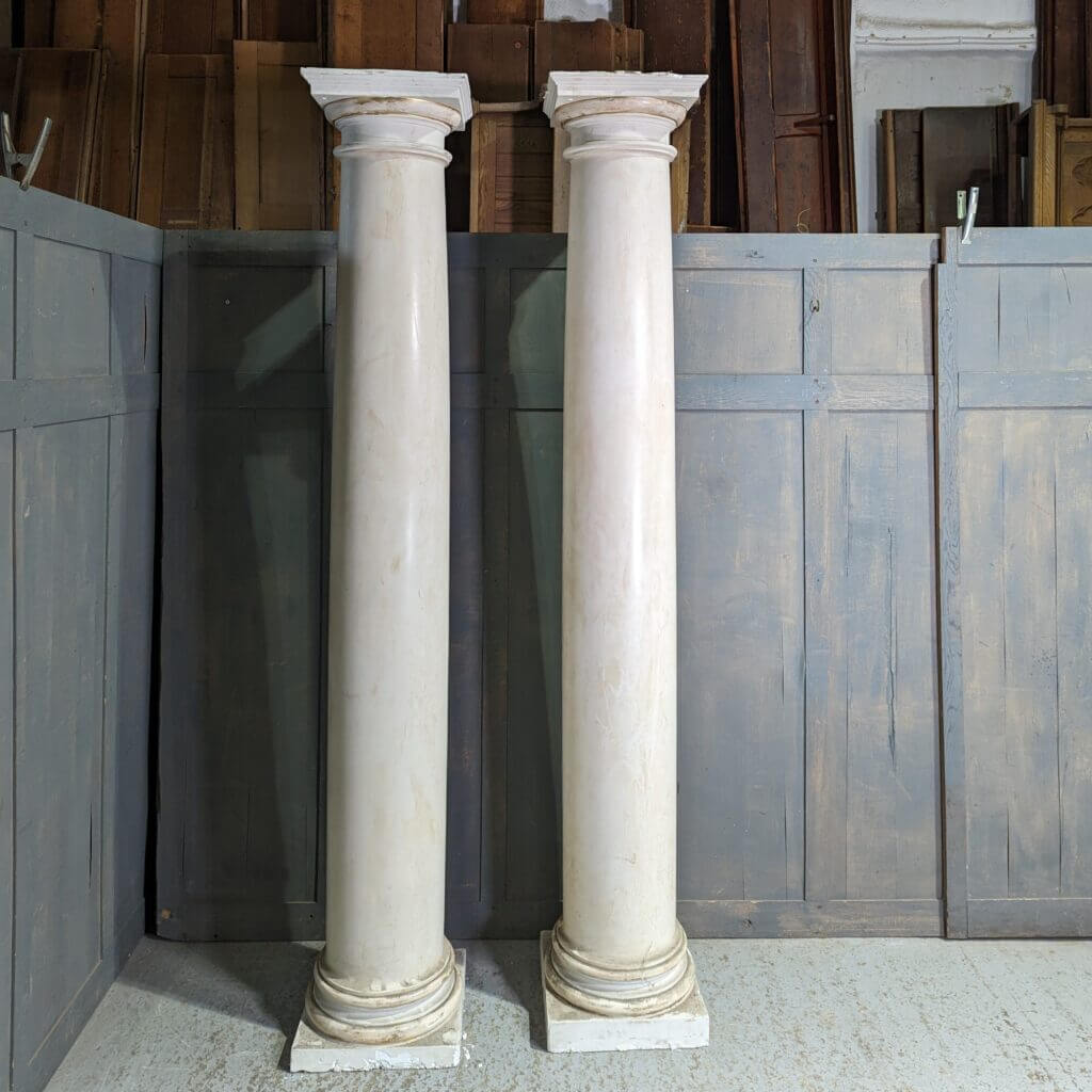 Pair of Impressive Entranceway Faux Marble Columns Pillars from a ...