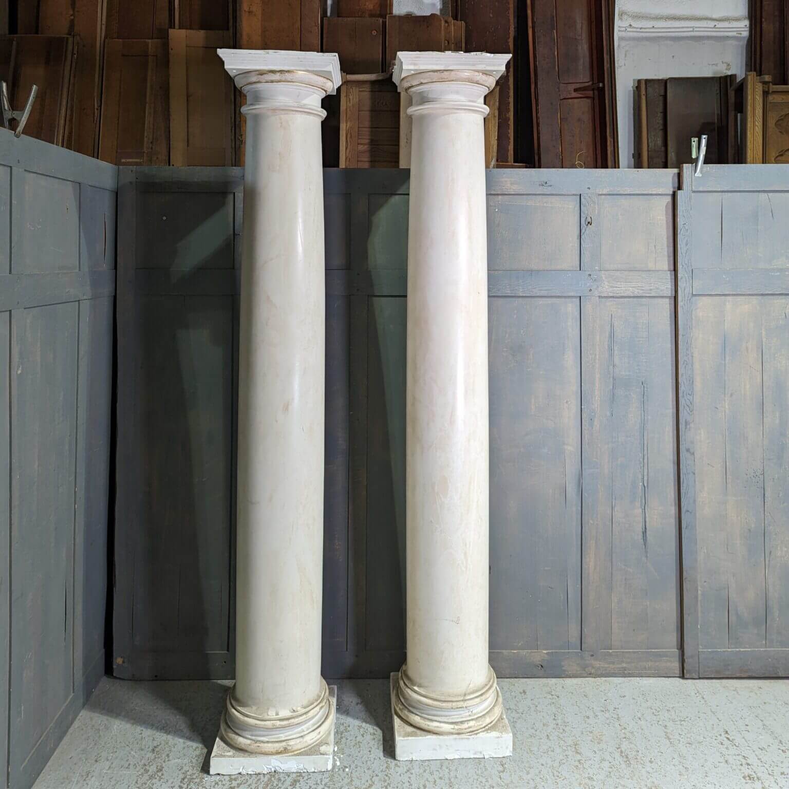 Pair of Impressive Entranceway Faux Marble Columns Pillars from a ...