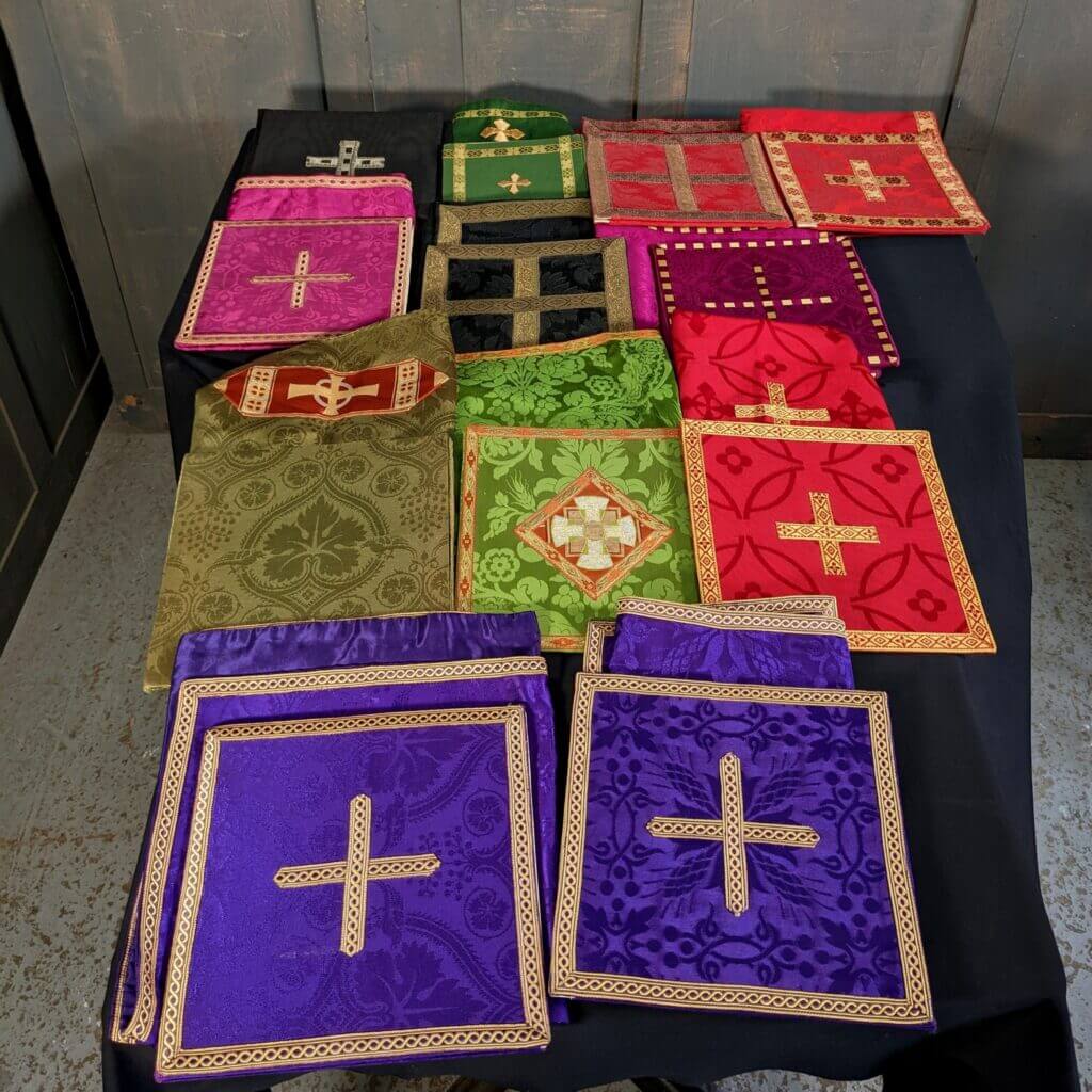 12 High Quality Burses all with Chalice Veils a Multi-Coloured Collection (SOLD) - Antique ...