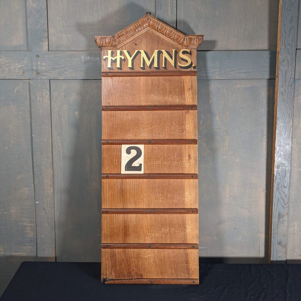 Antique Six Hymn Oak Hymn Board from Cromer Norfolk (SOLD) - Antique ...