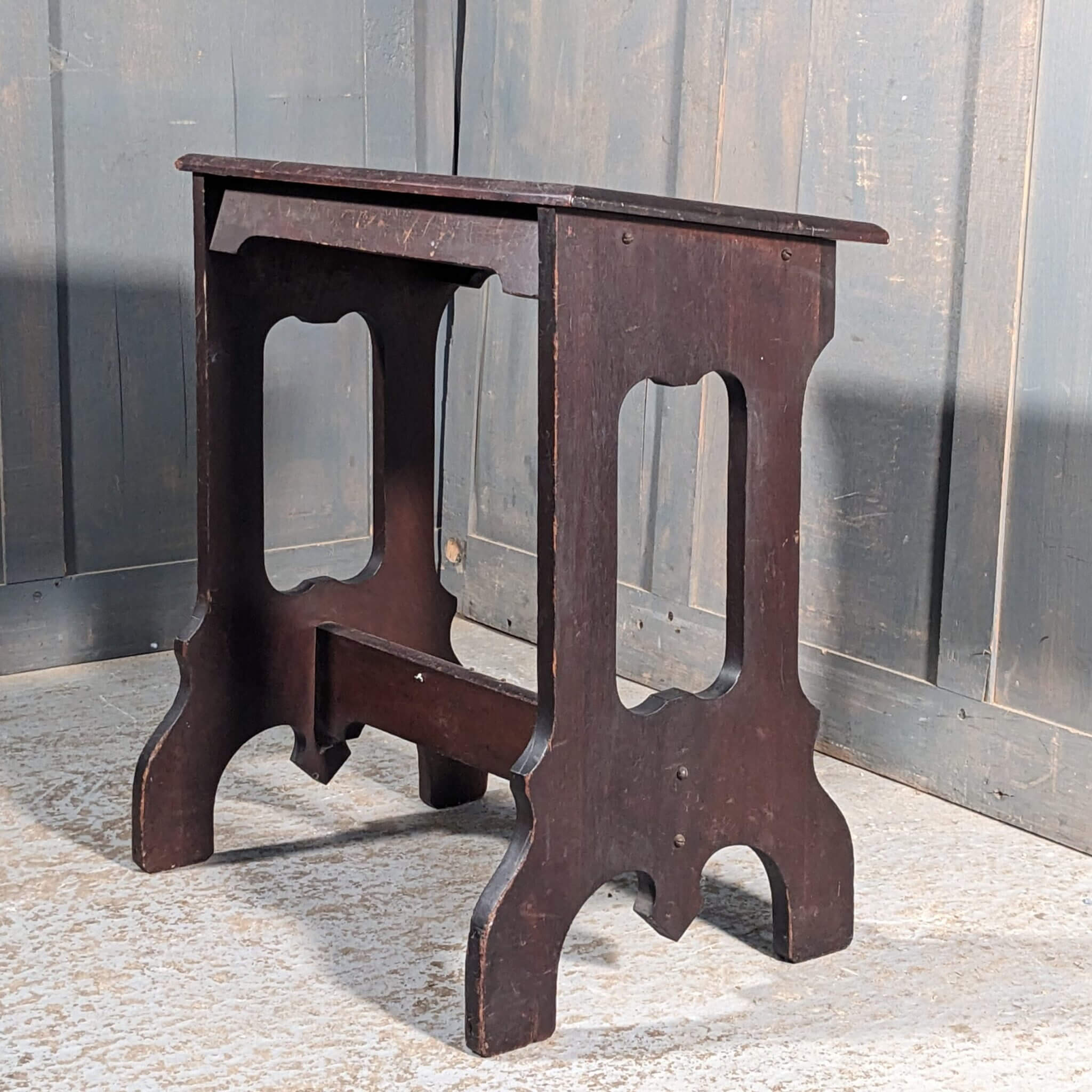 Antique Dark Stained Hardwood Fret Work Organists Harmonium Stool (SOLD ...