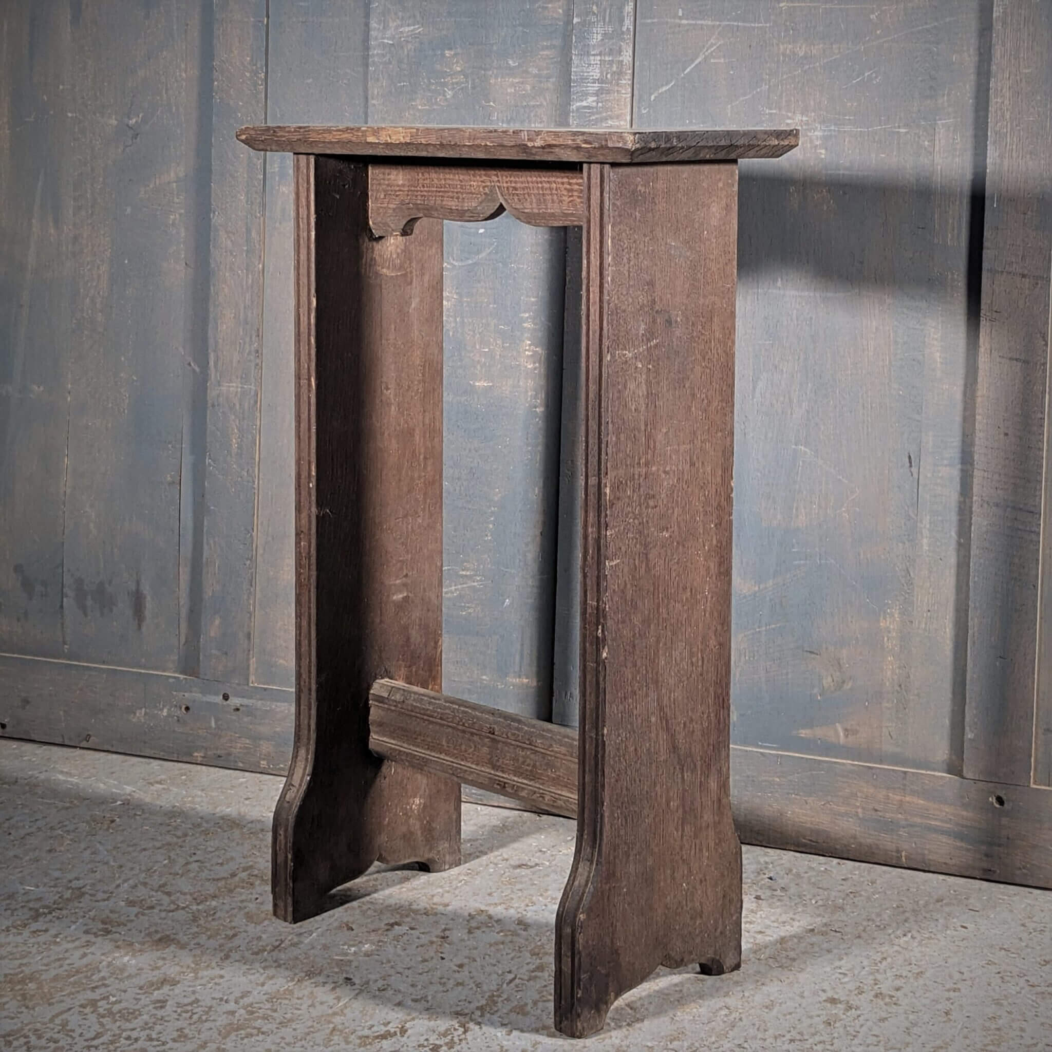 Small Antique Oak Credence Table (SOLD) - Antique Church Furnishings