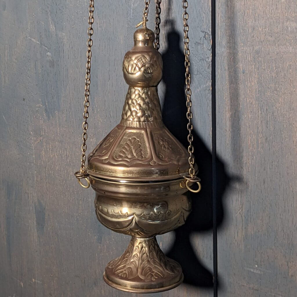 Conical Top Censer Thurible Incense Burner with Cupola (SOLD) - Antique ...