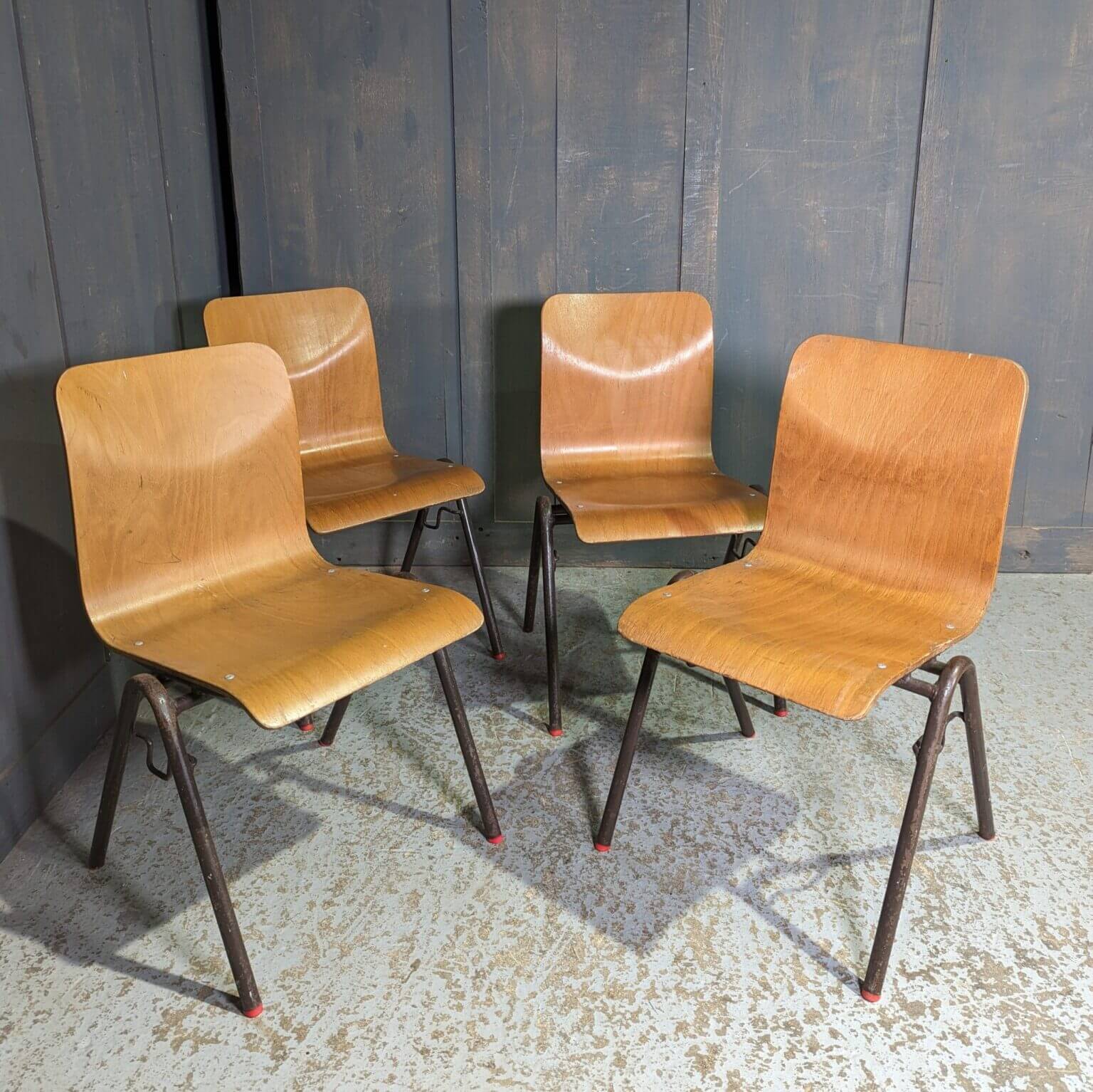Set of 4 Classic 1960's 'Sterlux' Children's Tubular Metal & Ply ...
