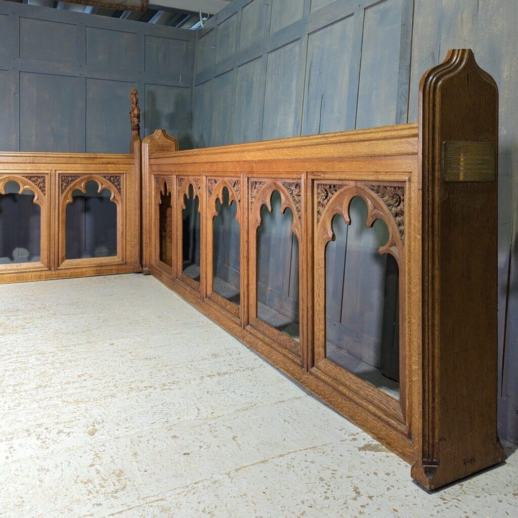 Pair of Decorative Gothic 1894 Carved Oak Choir Fronts Panels (SOLD ...