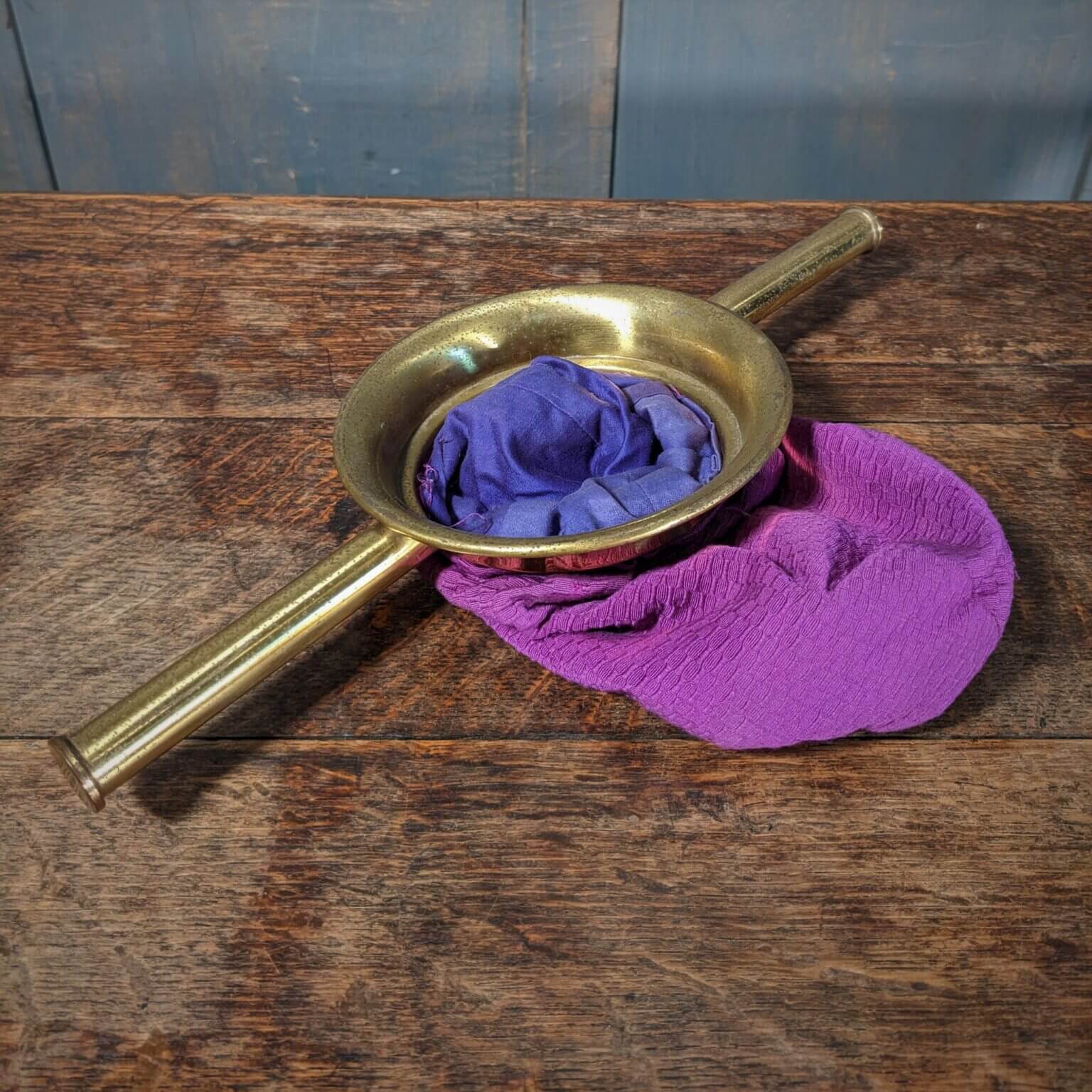 Late 20th Century Brass Handled Purple Collection Pouch (SOLD ...