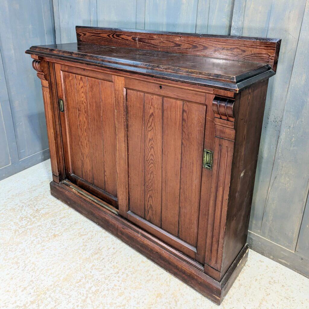 Fine Quality Victorian Heavy Baltic Pine Sliding Door Bookcase (SOLD ...